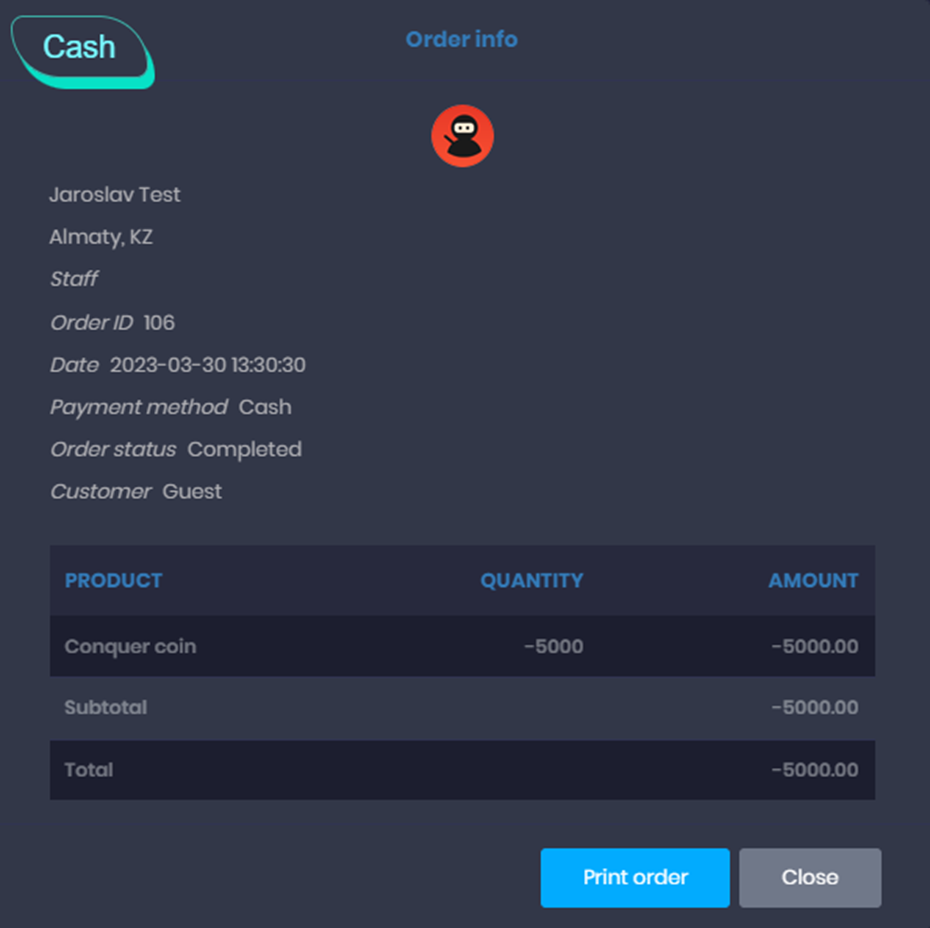 iCafeCloud wiki - Manage stock in shift
