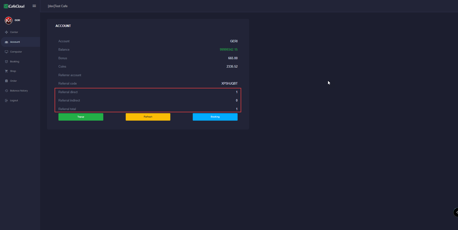 iCafeCloud wiki - KKM credit card